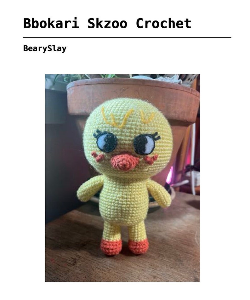 Bbokari Skzoo Crochet Plush Pattern - Etsy