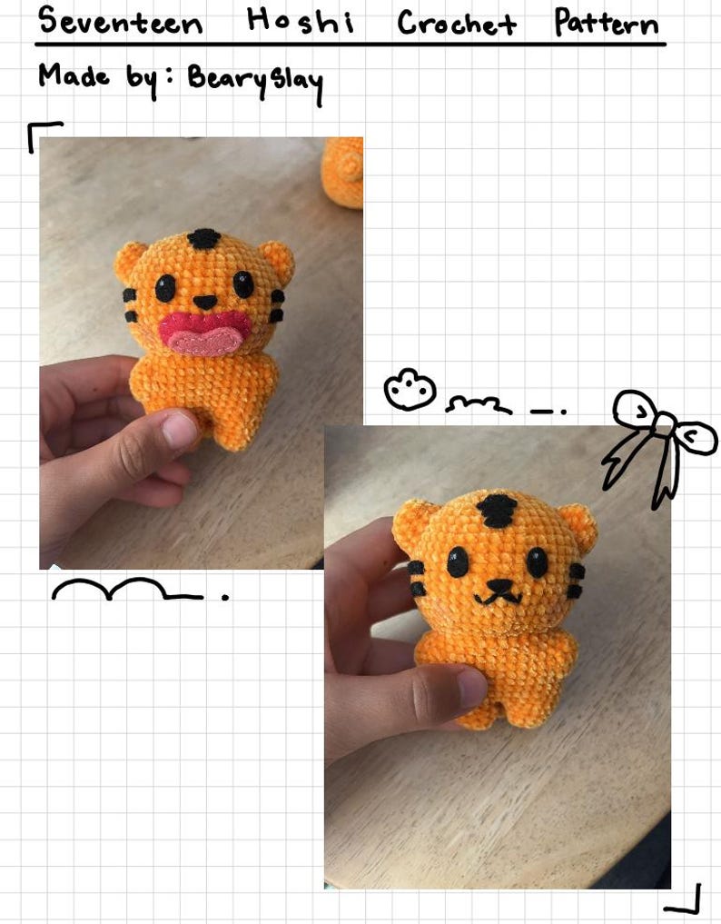 Crochet Seventeen Hoshi - Tiger - Kpop Plushies !!PATTERN ONLY!! - Etsy