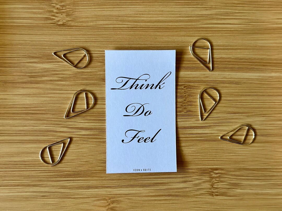 Think Do Feel Planner Card - Etsy