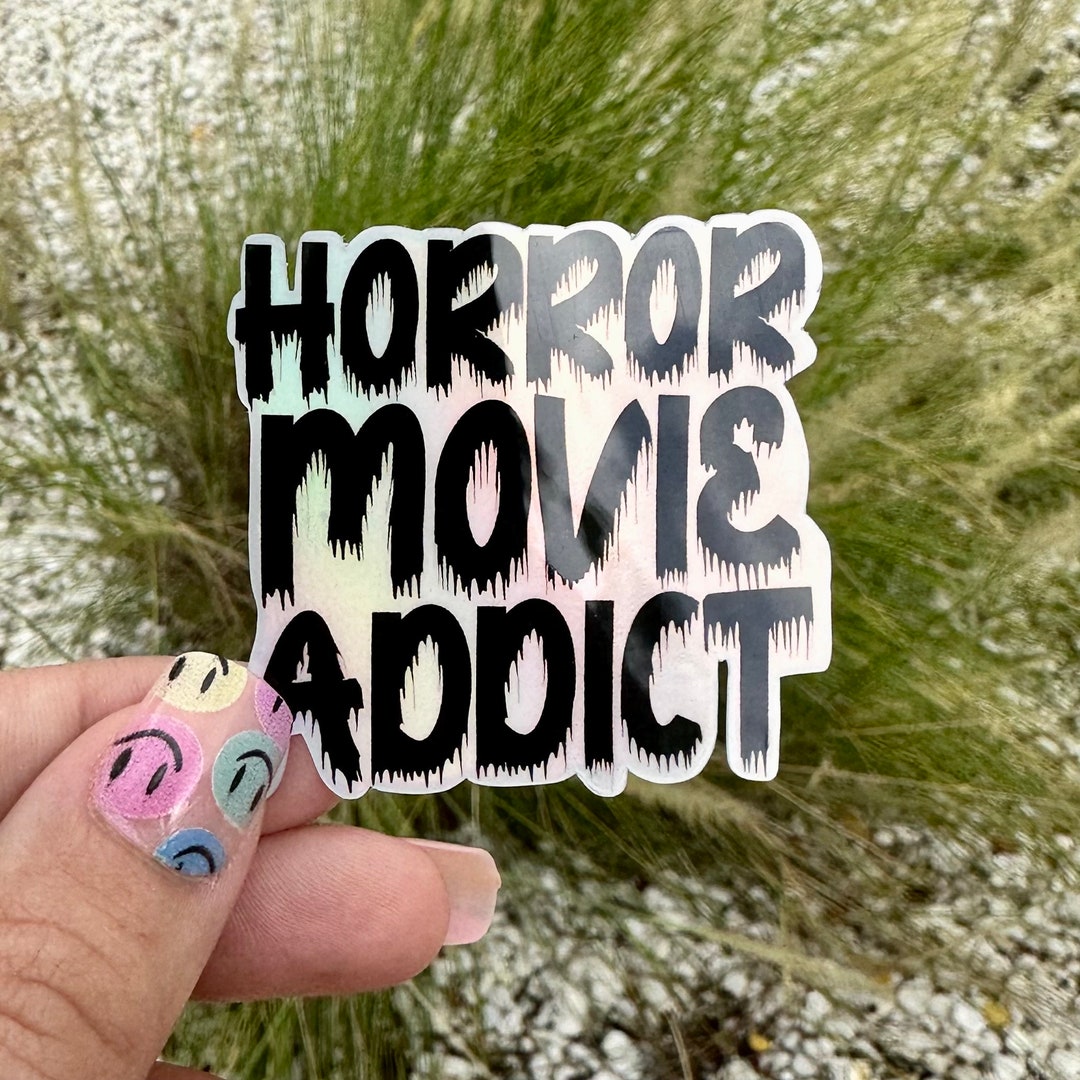 Horror Movies Addict Sticker - Etsy