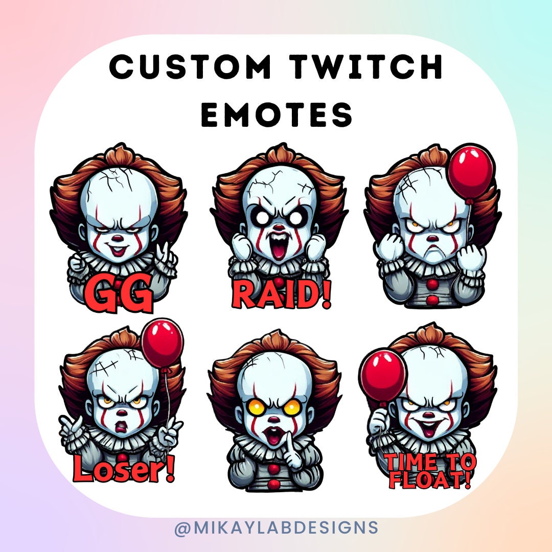 Pennywise Twitch Emotes - Etsy Australia