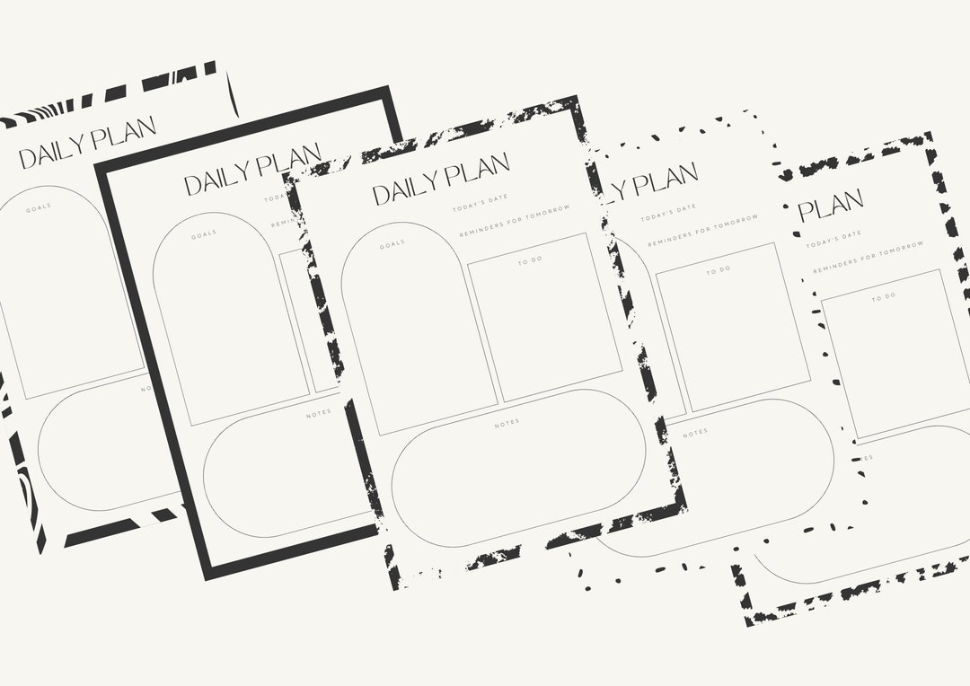 Daily Planner | Five Styles in One | Instant Download Printable Weekly ...