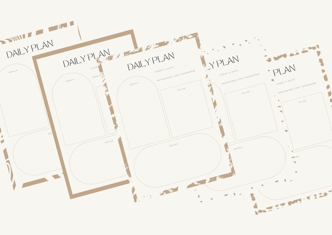 Daily Planner | Five Styles in One | Instant Download Printable Weekly ...