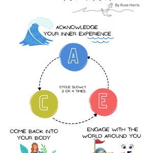 Dropping ANCHOR ACT Acceptance and Commitment Russ Harris. Therapy Office Decoration ...