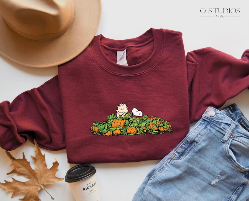 Fall Snoopy Sweatshirt, Charlie Brown Sweatshirt, Snoopy Shirt, Snoopy ...