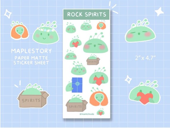 Maplestory Rock Spirit Sticker Sheet Paper Matte Stickers - Etsy
