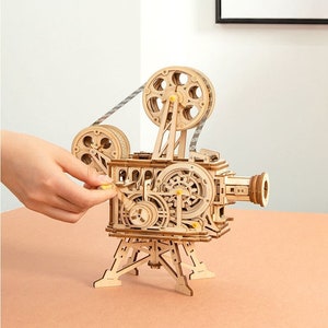 DIY 3D Hand Crank Film Projector Wooden Building Assembly Kit Toy - Etsy