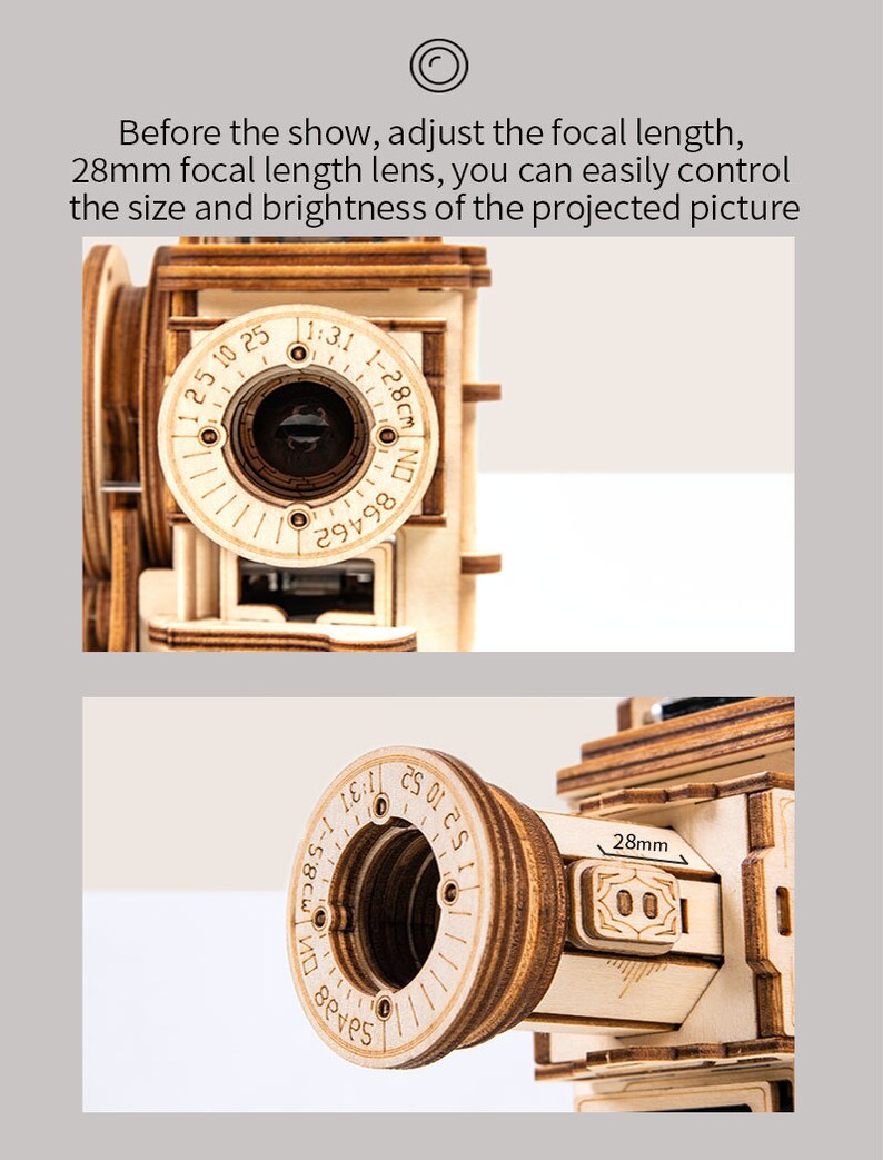 DIY 3D Hand Crank Film Projector Wooden Building Assembly Kit Toy - Etsy