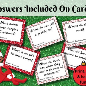 Printable Christmas Elf Jokes, Elf Notes, Elf Props, Elf Accessories ...