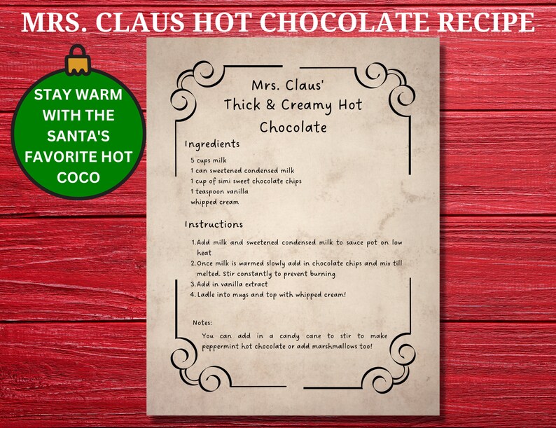 Editable Vintage Letter From Mrs Claus Template, A4 Size, Sugar ...
