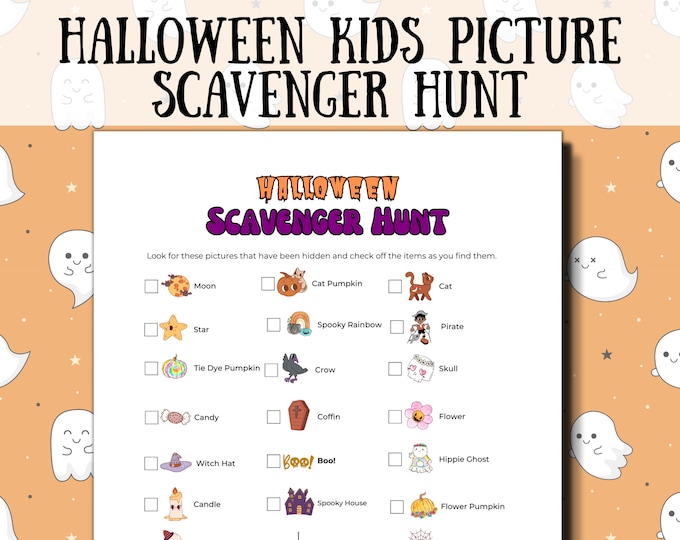 Halloween Scavenger Hunt for Kids丨outdoor Treasure Hunt丨scavenger Hunt ...