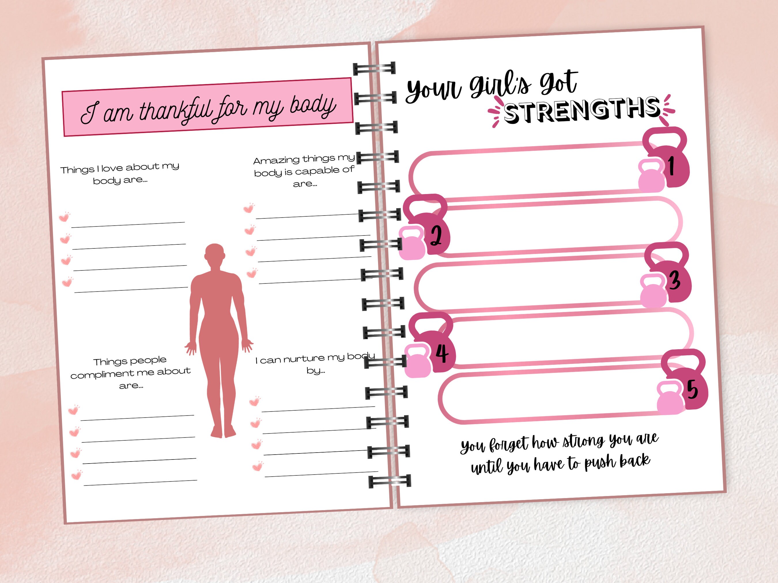 Printable Self Confidence Journal, Self Love Workbook, Self Care ...