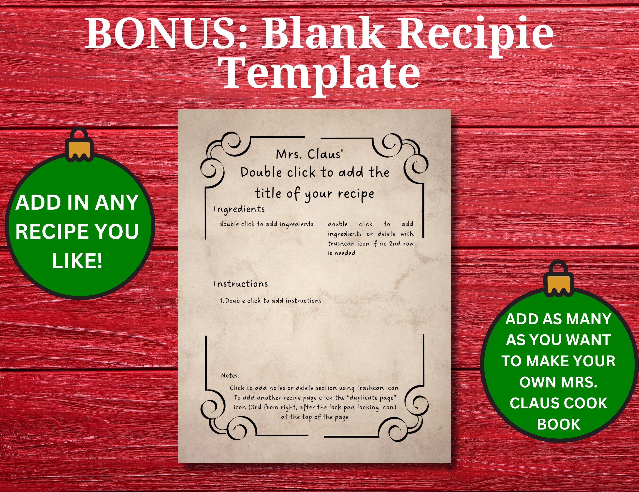 Editable Vintage Letter From Mrs Claus Template, A4 Size, Sugar ...