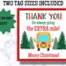 Printable Christmas Bus Driver Thank You Card, Bus Driver Gift Tag, Bus ...