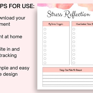 Printable Anxiety Journal, Mental Health, Self Care Journal, Anxiety ...
