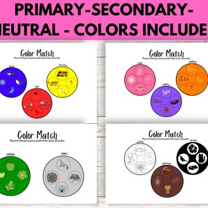 Printable Color Sorting Activity, Toddler Activity, Toddler Busy Binder ...