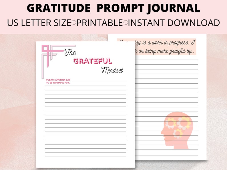 Printable Gratitude Journal Self Care Journal Mental Health - Etsy