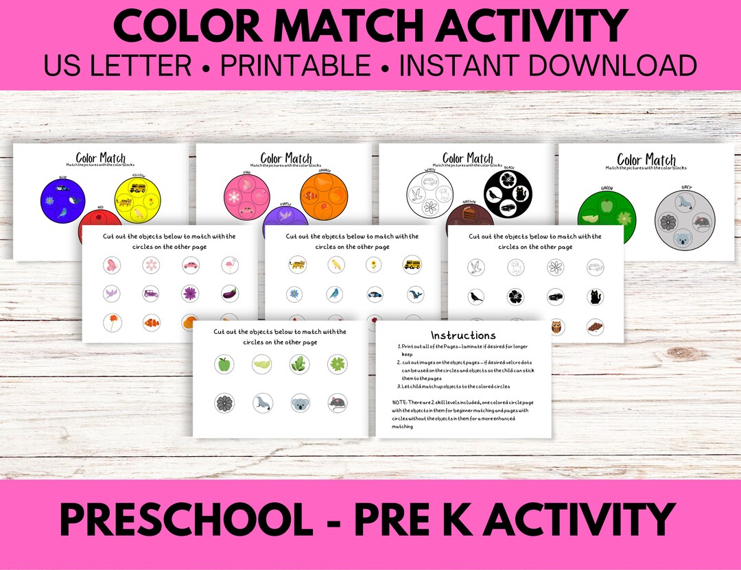 Printable Color Sorting Activity, Toddler Activity, Toddler Busy Binder ...