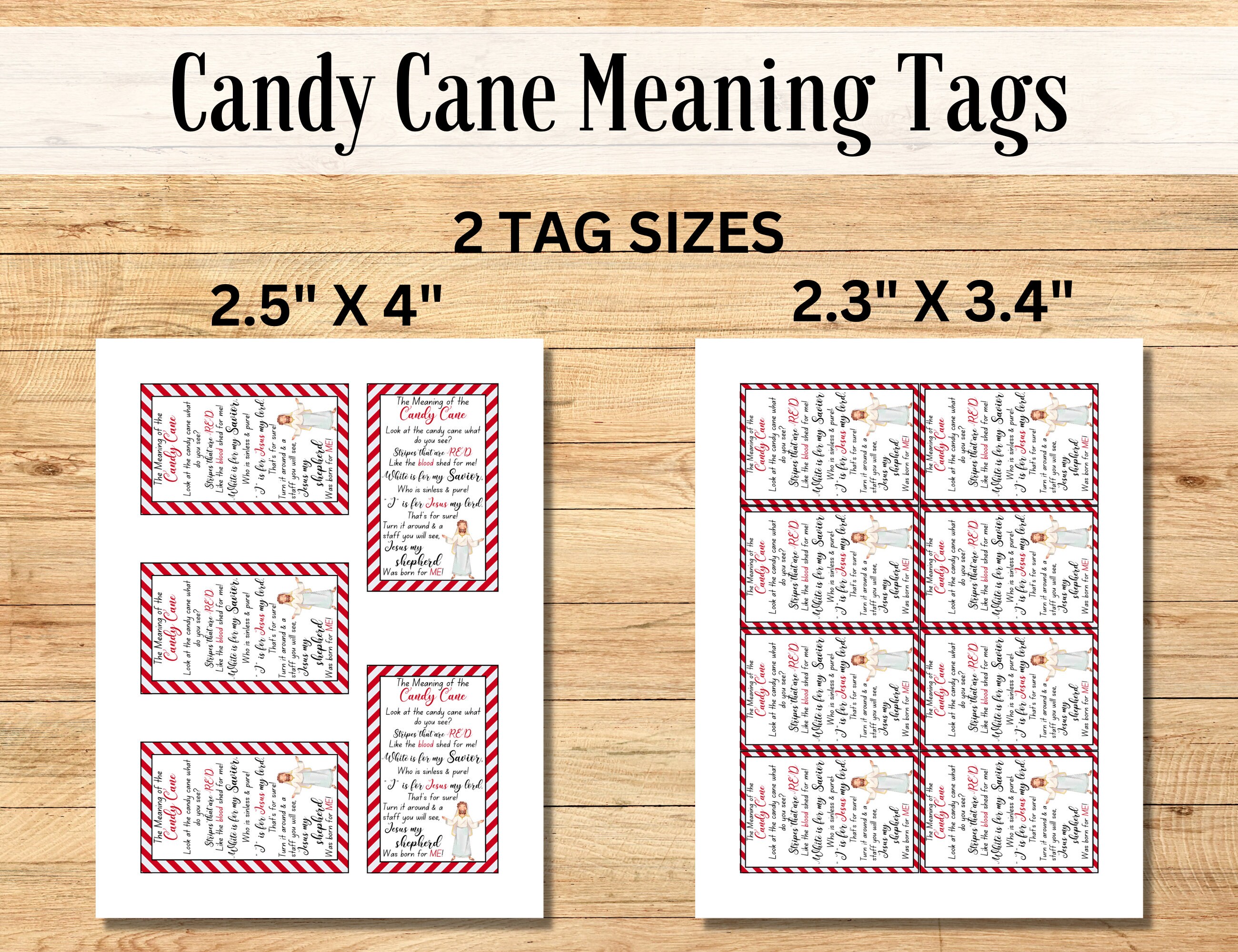 Legend of the Candy Cane Tag, Story of the Candy Cane, Christian ...