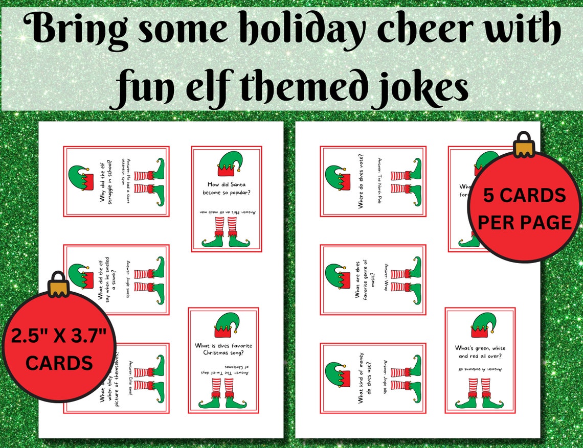 Printable Christmas Elf Jokes, Elf Notes, Elf Props, Elf Accessories ...