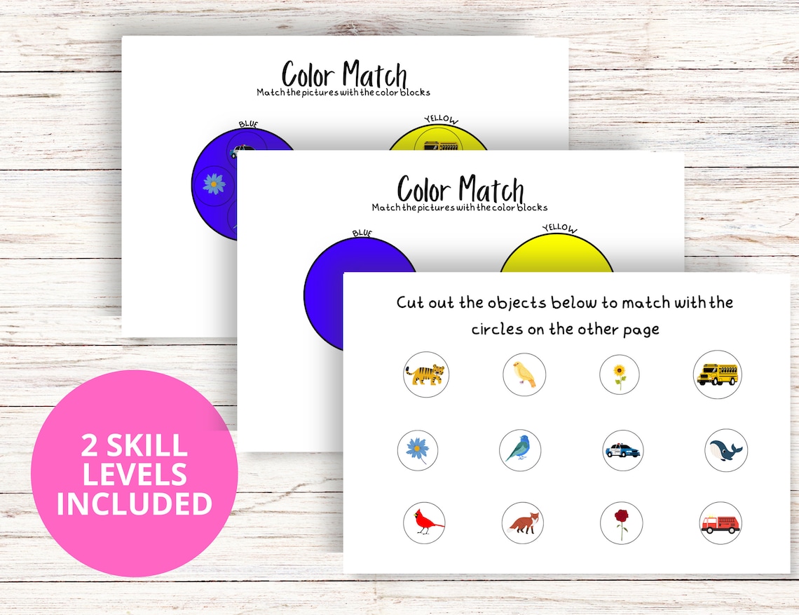 Printable Color Sorting Activity, Toddler Activity, Toddler Busy Binder ...