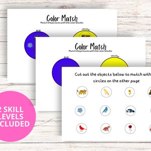 Printable Color Sorting Activity, Toddler Activity, Toddler Busy Binder ...