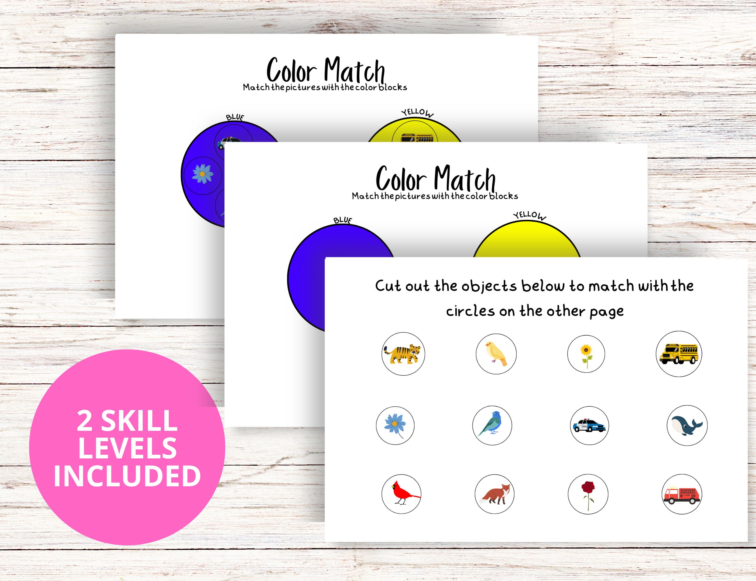Printable Color Sorting Activity, Toddler Activity, Toddler Busy Binder ...