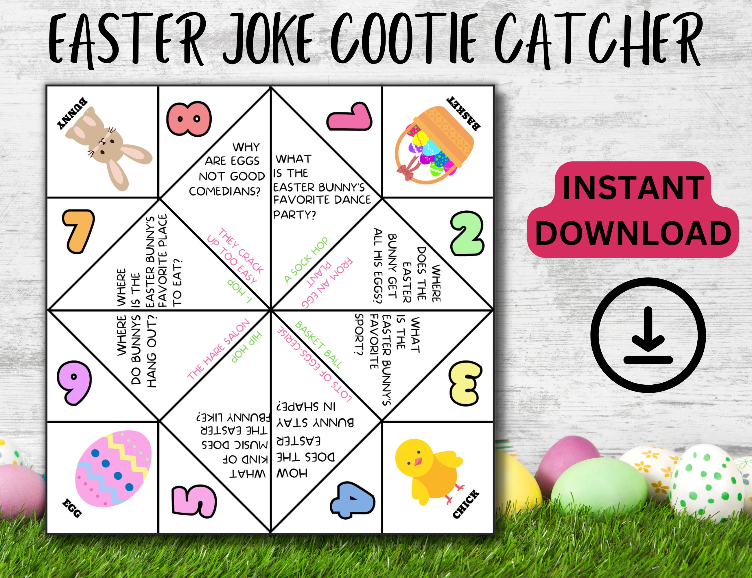 Easter Jokes, Cootie Catcher, Easter Riddles, Easter Game, Easter Games ...