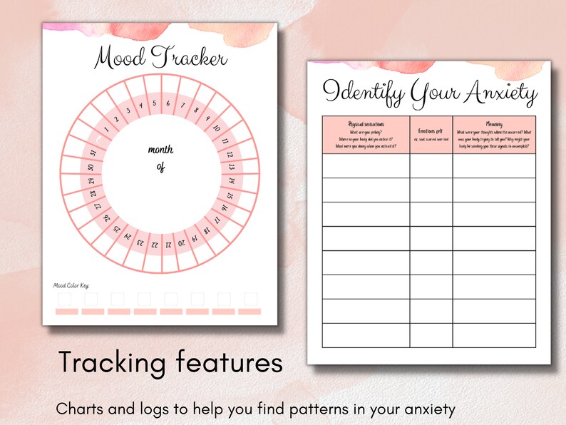Printable Anxiety Journal, Mental Health, Self Care Journal, Anxiety ...