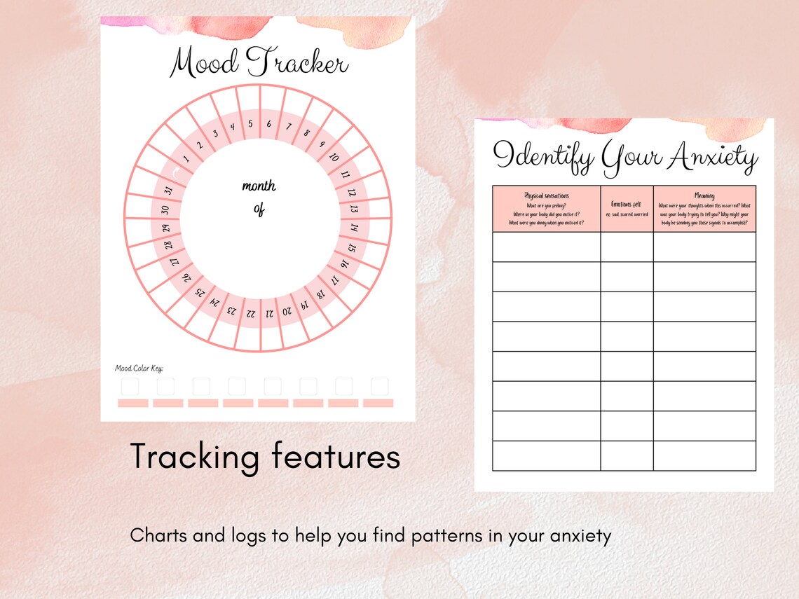 Printable Anxiety Journal Mental Health Workbook Self Care - Etsy