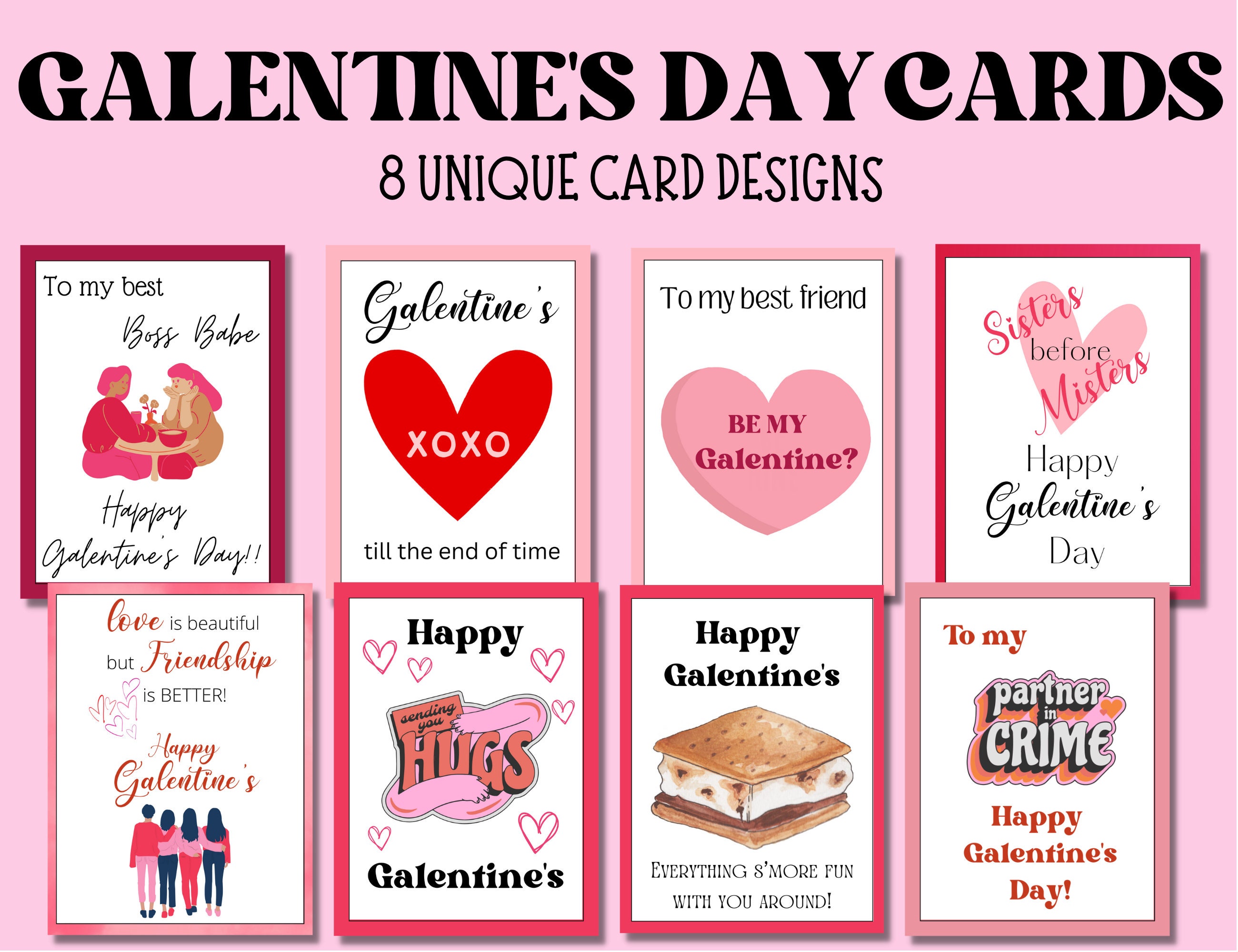 Galentines Day Cards, Valentines Day Card, Galentines Party, Galentines ...
