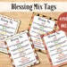 Thanksgiving Blessing Mix Tags, Printable Thanksgiving Tags, Trail Mix ...