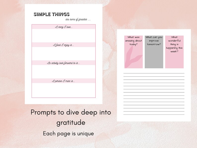 Printable Gratitude Journal Self Care Journal Mental Health - Etsy