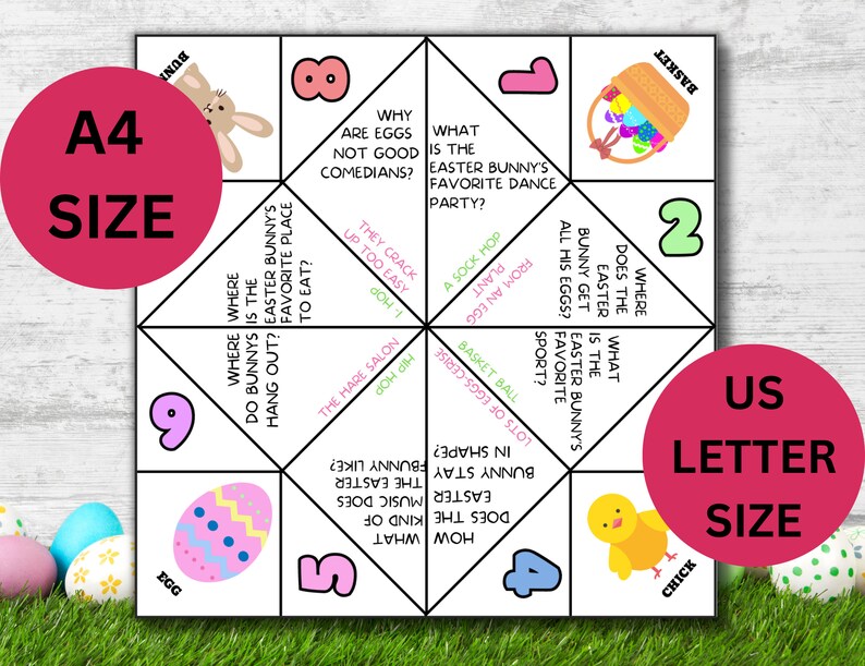 Easter Jokes, Cootie Catcher, Easter Riddles, Easter Game, Easter Games ...