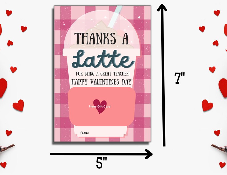 Valentine Printable Teacher Gift Card Holder, Valentine Teacher Card ...