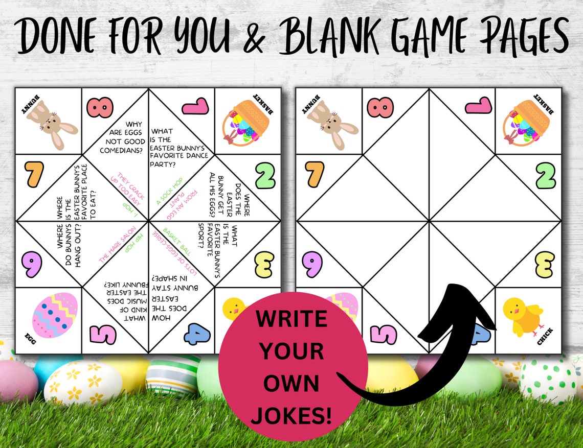 Easter Jokes, Cootie Catcher, Easter Riddles, Easter Game, Easter Games ...