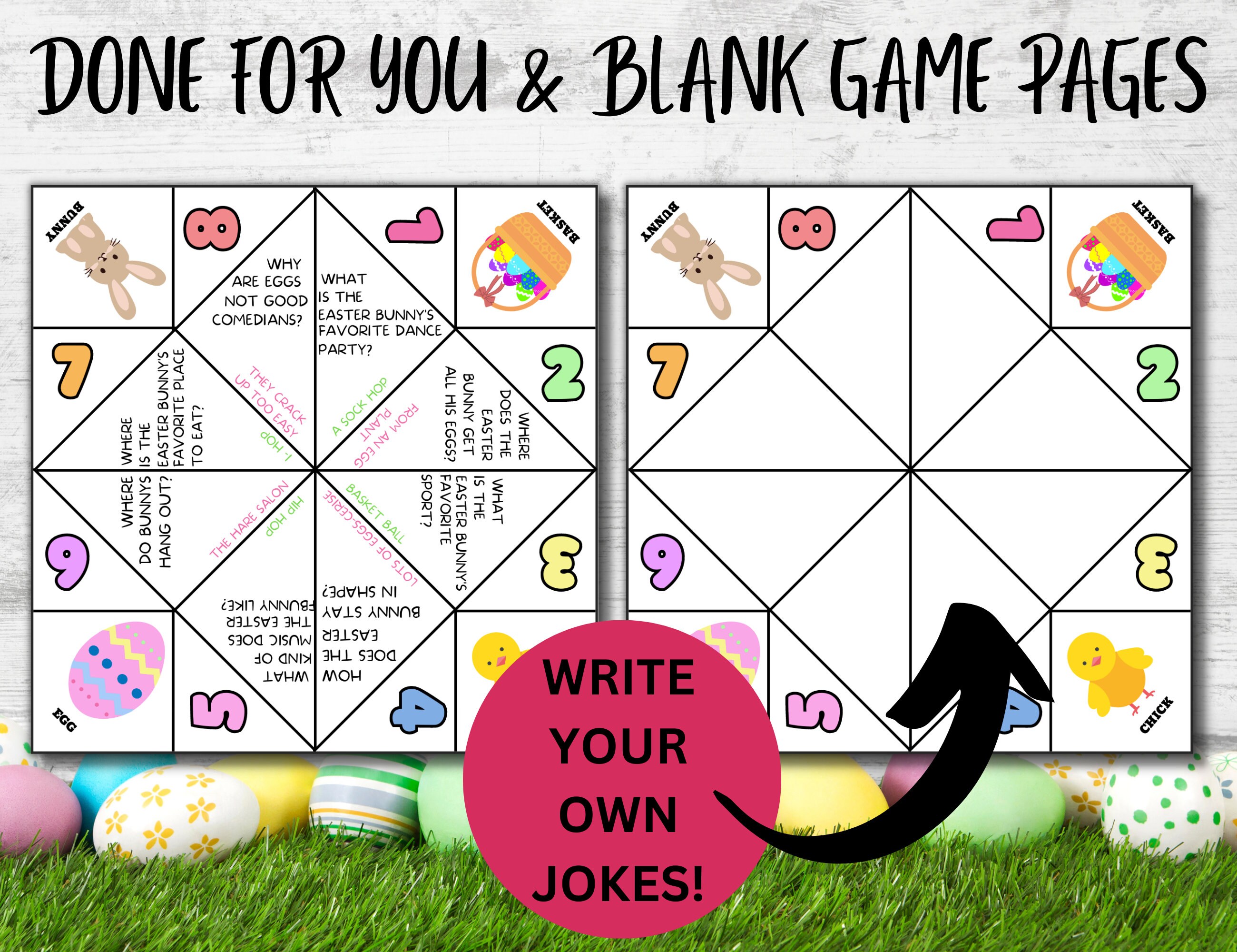 Easter Jokes, Cootie Catcher, Easter Riddles, Easter Game, Easter Games ...