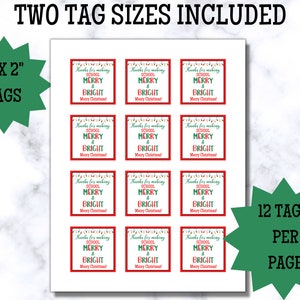 Printable Teacher Christmas Gift Tag, Thank You for Making School Merry ...