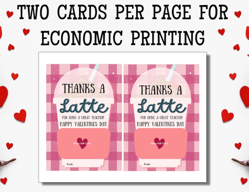 Valentine Printable Teacher Gift Card Holder, Valentine Teacher Card ...