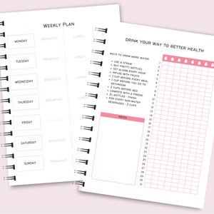 Rose Pink Meal Planner, Meal Prep, Meal Planning, Grocery List ...
