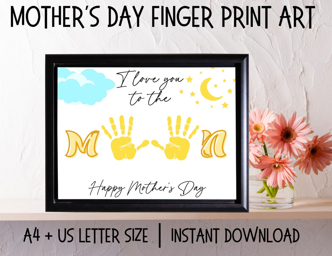 Mothers Day Hand Print Craft Hand Print Craft Gift For Mom Gift From