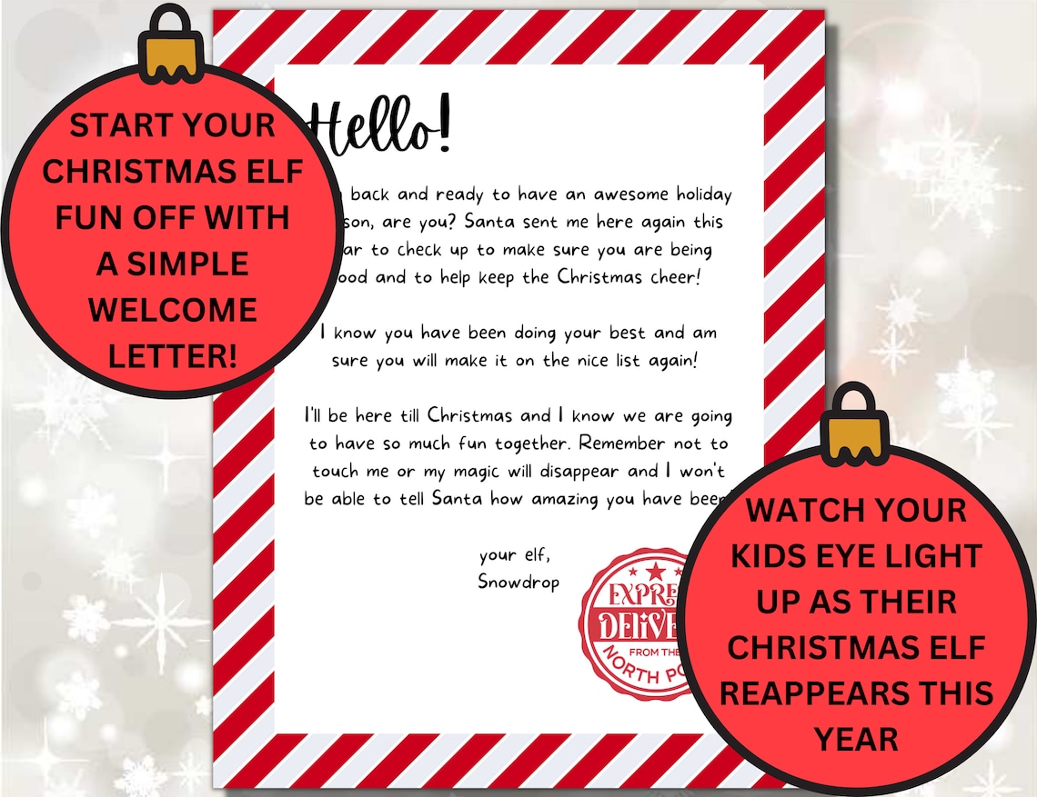 Editable Christmas Elf Return and Goodbye Letters, Letters From Elf ...