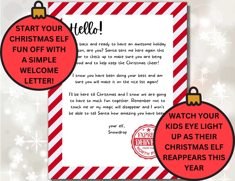 Editable Christmas Elf Return and Goodbye Letters, Letters From Elf ...