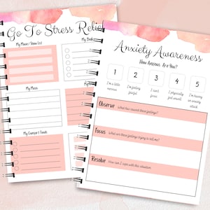 Printable Anxiety Journal, Mental Health, Self Care Journal, Anxiety ...