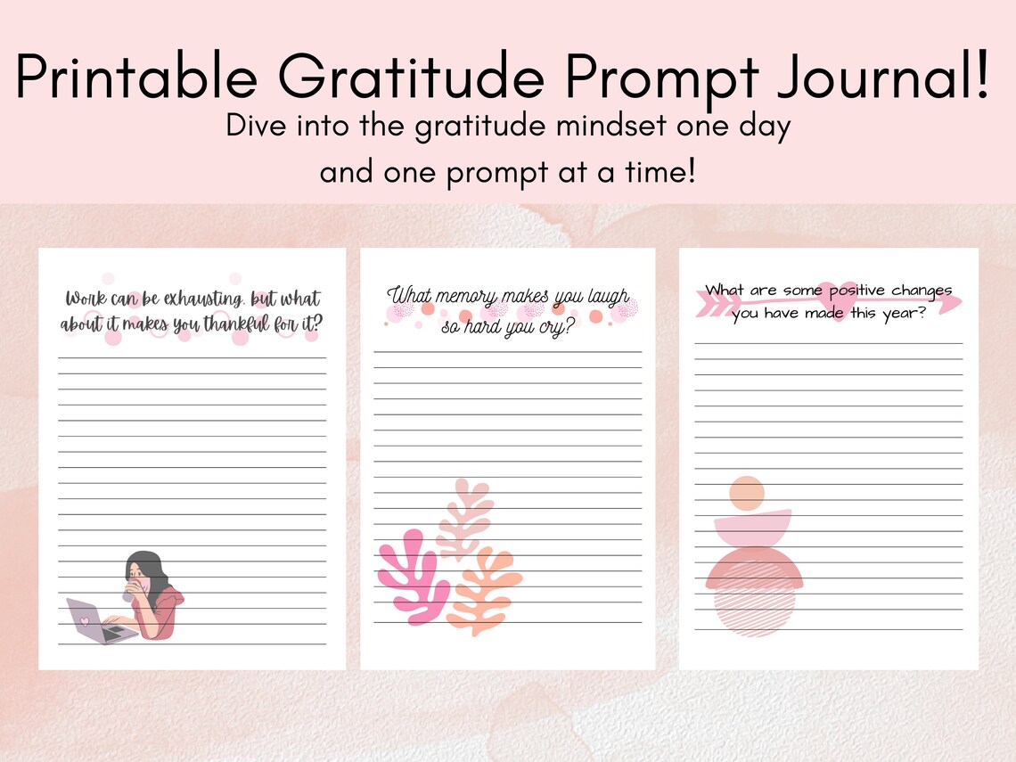 Printable Gratitude Journal Self Care Journal Mental Health - Etsy