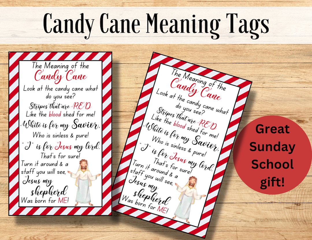 Legend of the Candy Cane Tag, Story of the Candy Cane, Christian ...