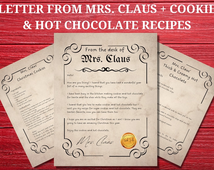 Letter From Mrs. Claus, Editable Letter From Mrs Claus, Mrs Claus ...