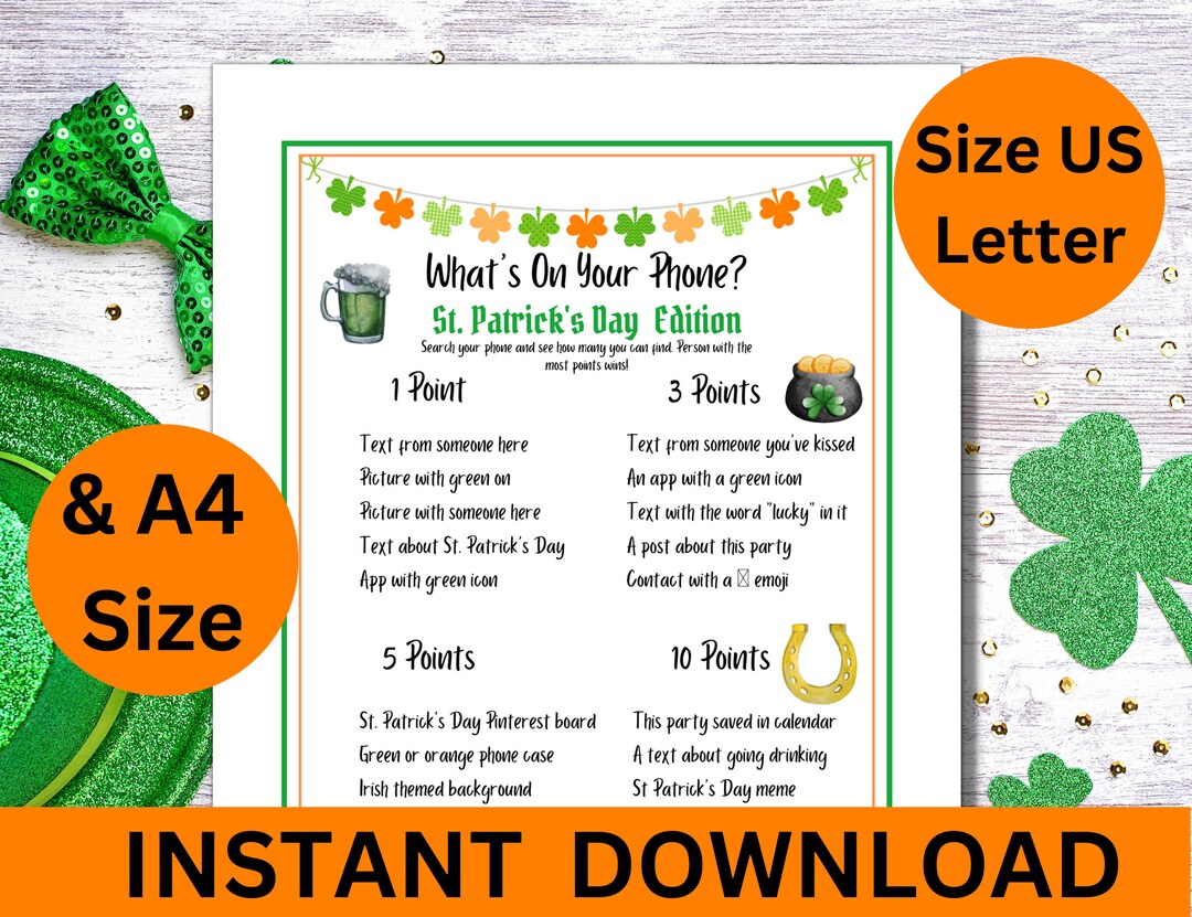 What's on Your Phone St Patricks Day Edition, St Pattys Whats on Your ...
