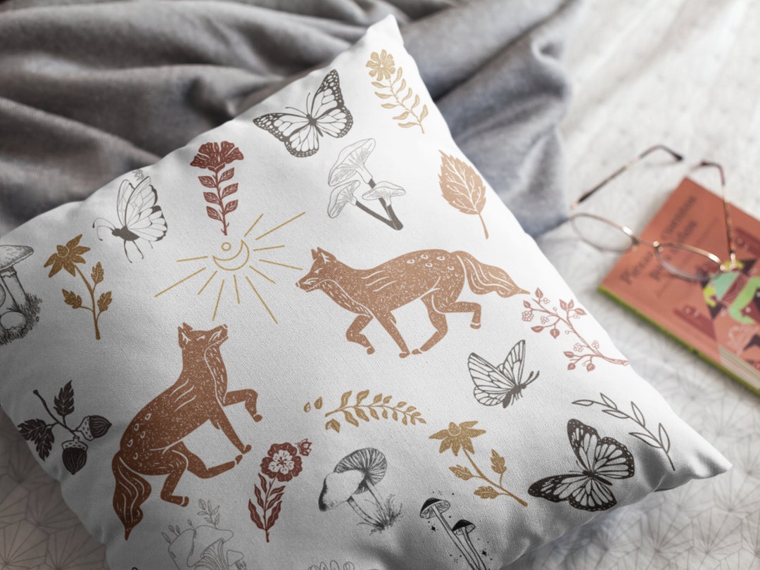 Fox Cottagecore Pillow Cottagecore Decore Woodland Pillow Forest Pillow ...