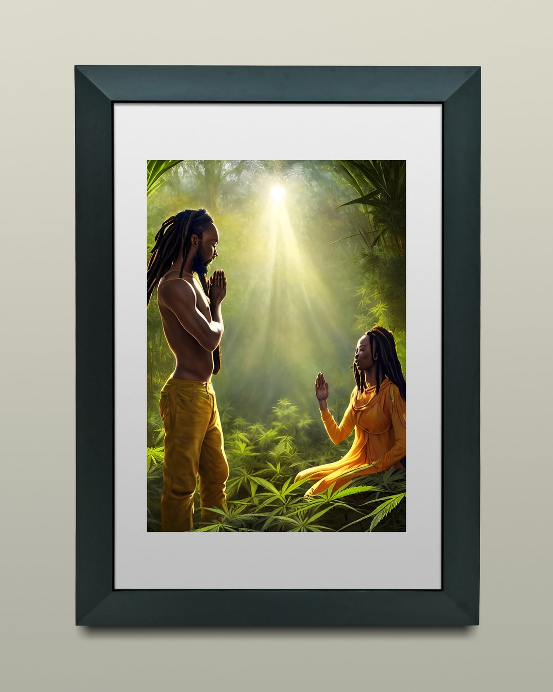 Rastafarian Praying Printable Wall Art, Three of Three, Rastafarian ...